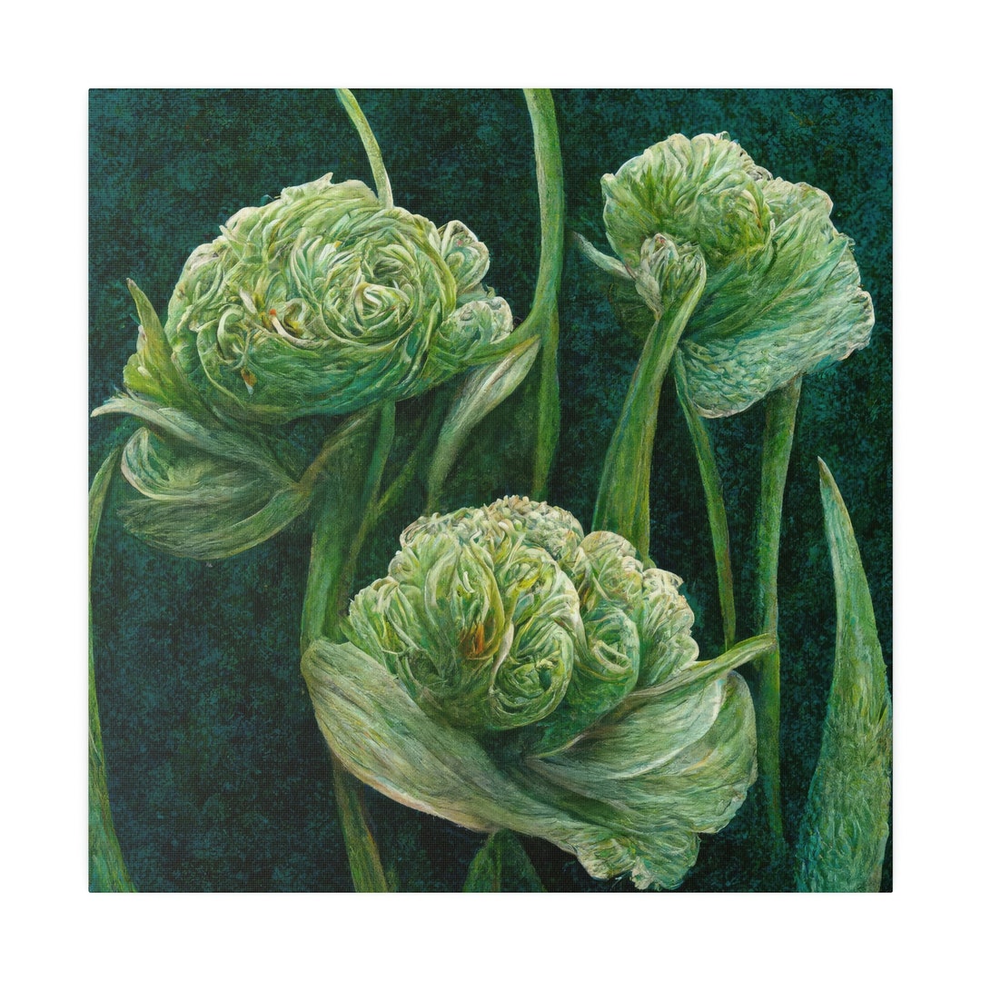 Green Carnation Wall Art Flower Wall Art Green Flower Wall - Etsy
