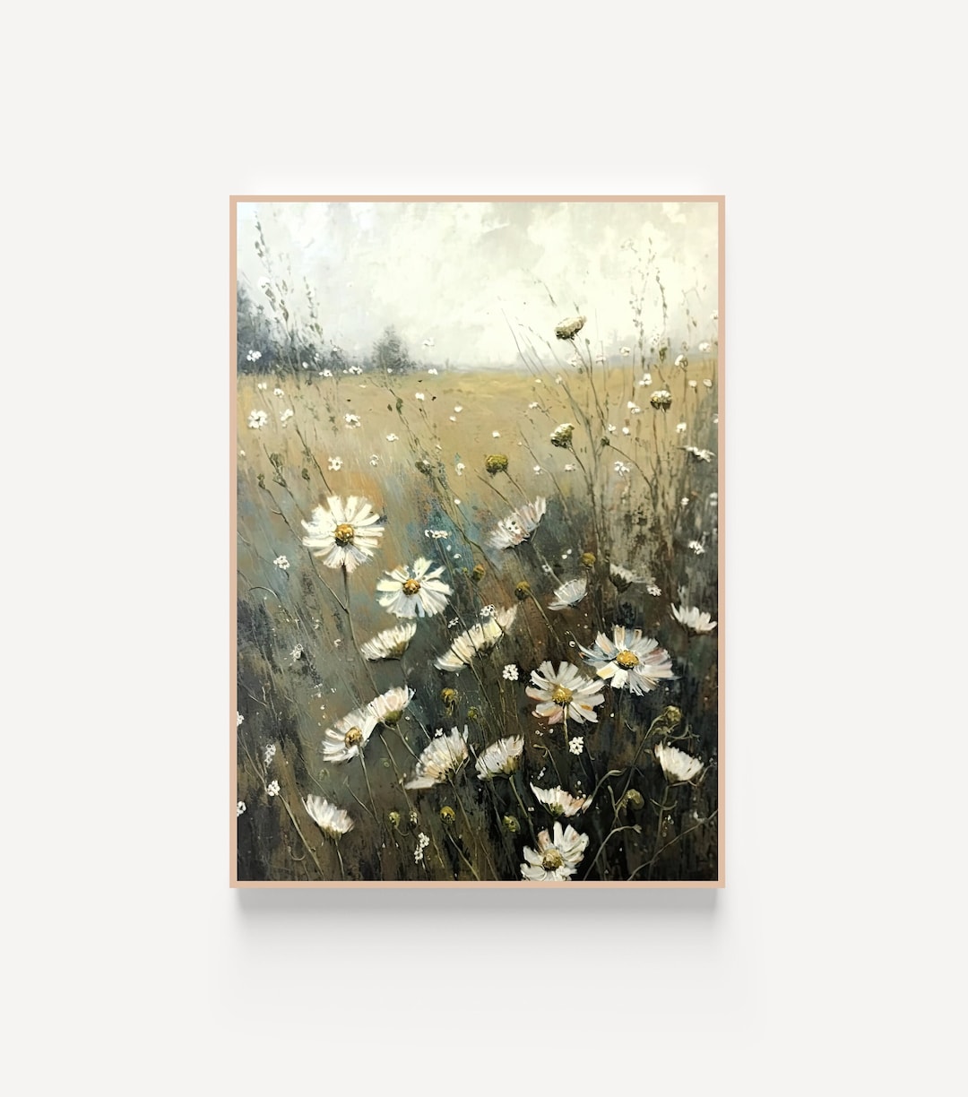 Vintage Wildflower Wall Art Print, Wildflower Oil Painting Wall Print ...