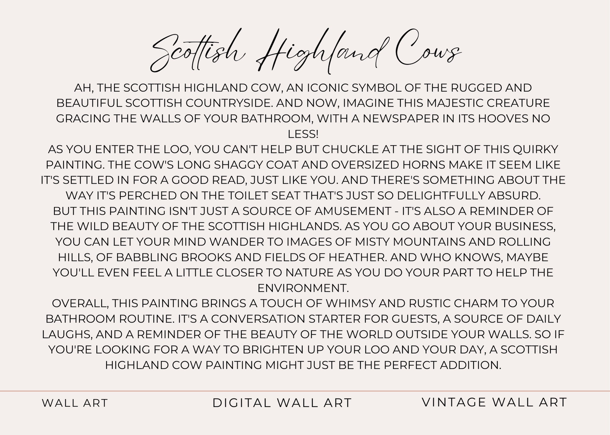 Scottish Highland Cow Reading Newspaper, Funny Scottish Highland Cow ...