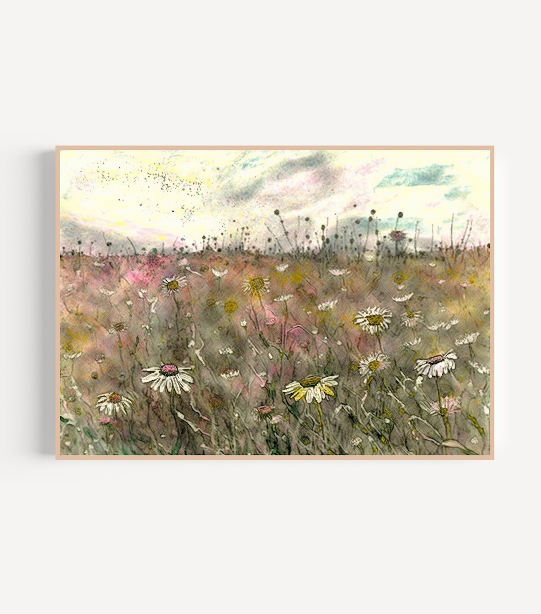 Vintage Wildflower Wall Art Print, Wildflower Oil Painting Wall Print ...