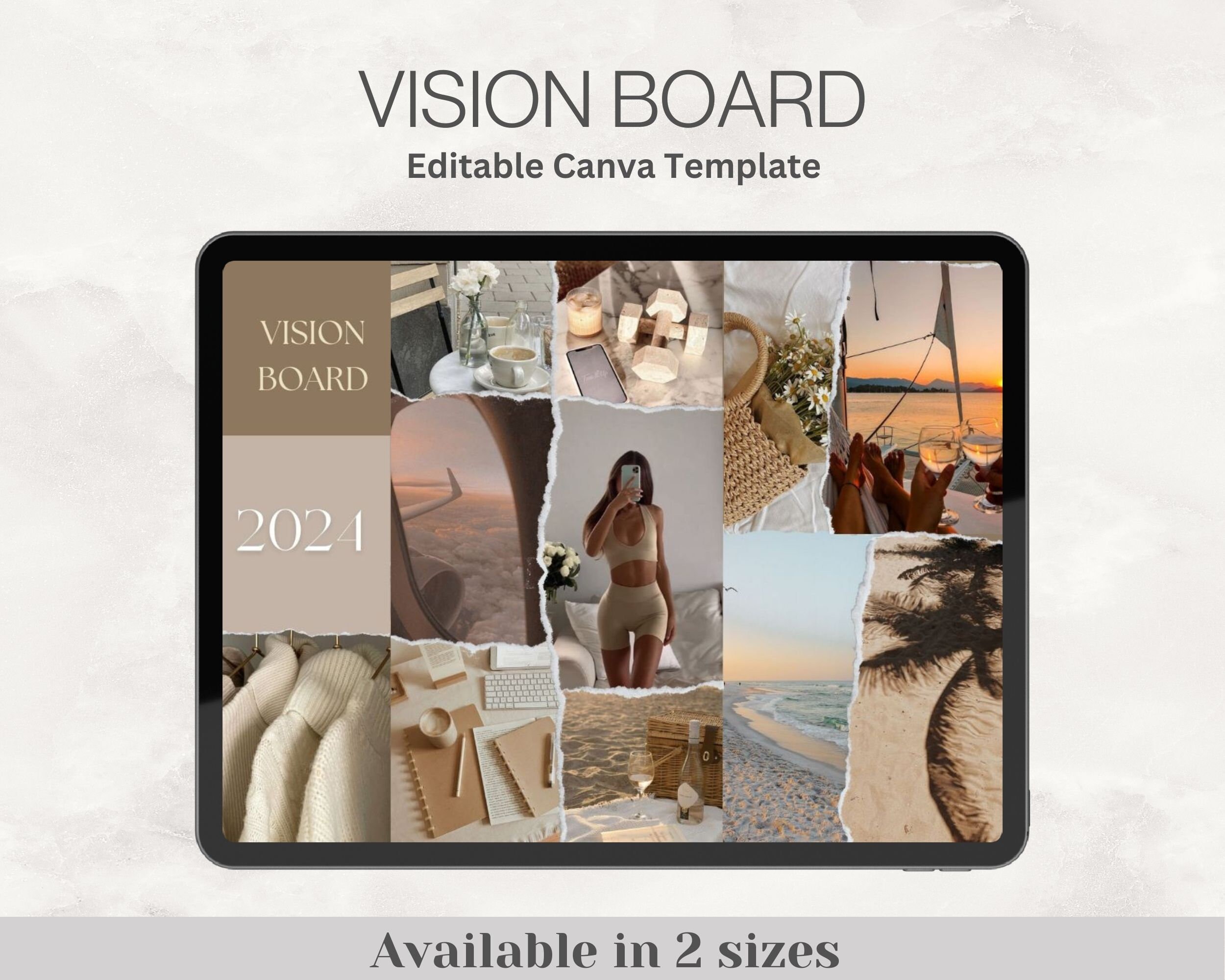 Digital Vision Board Canva Template, Vision Board, Vision Board ...