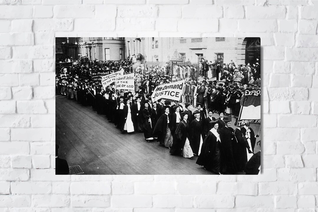 Female Suffrage Parade 1913, Feminist Art, Vintage Poster, Digital ...