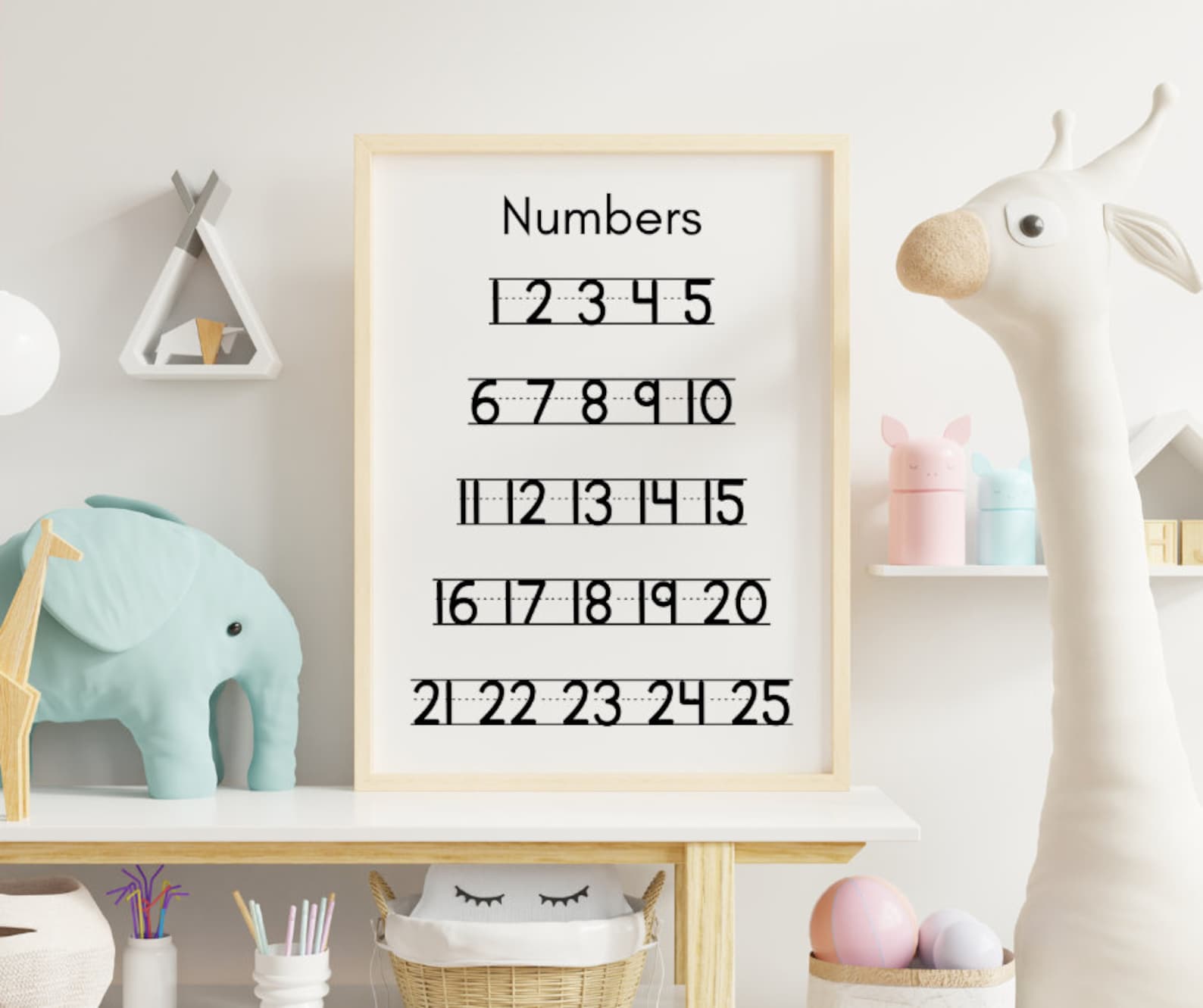 NUMBERS & ALPHABET PRINTABLE Bundle, Classroom Art, Homeschool Art ...