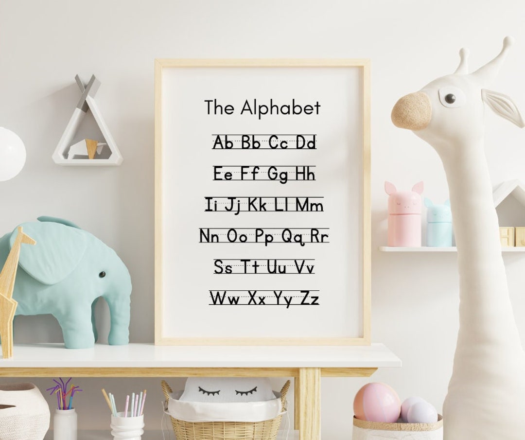 ALPHABET PRINTABLE, Alphabet Print, Classroom Art, Homeschool Art ...