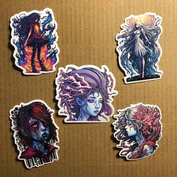 Elemental Stickers - Etsy