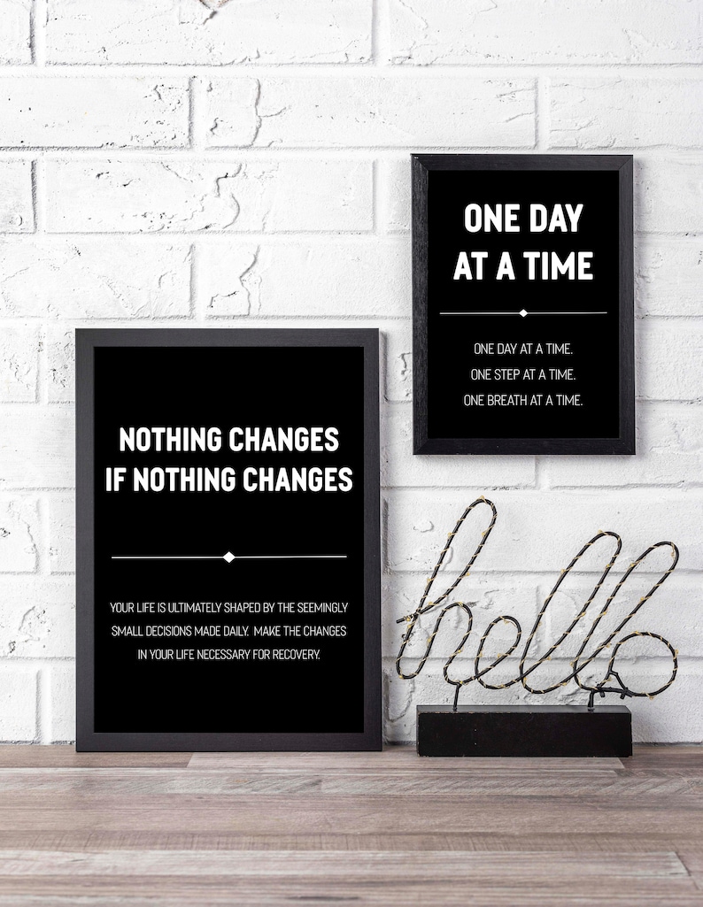 Sobriety Wall Art, Sobriety Gifts, AA Gifts, 12 Steps, Encouragement ...