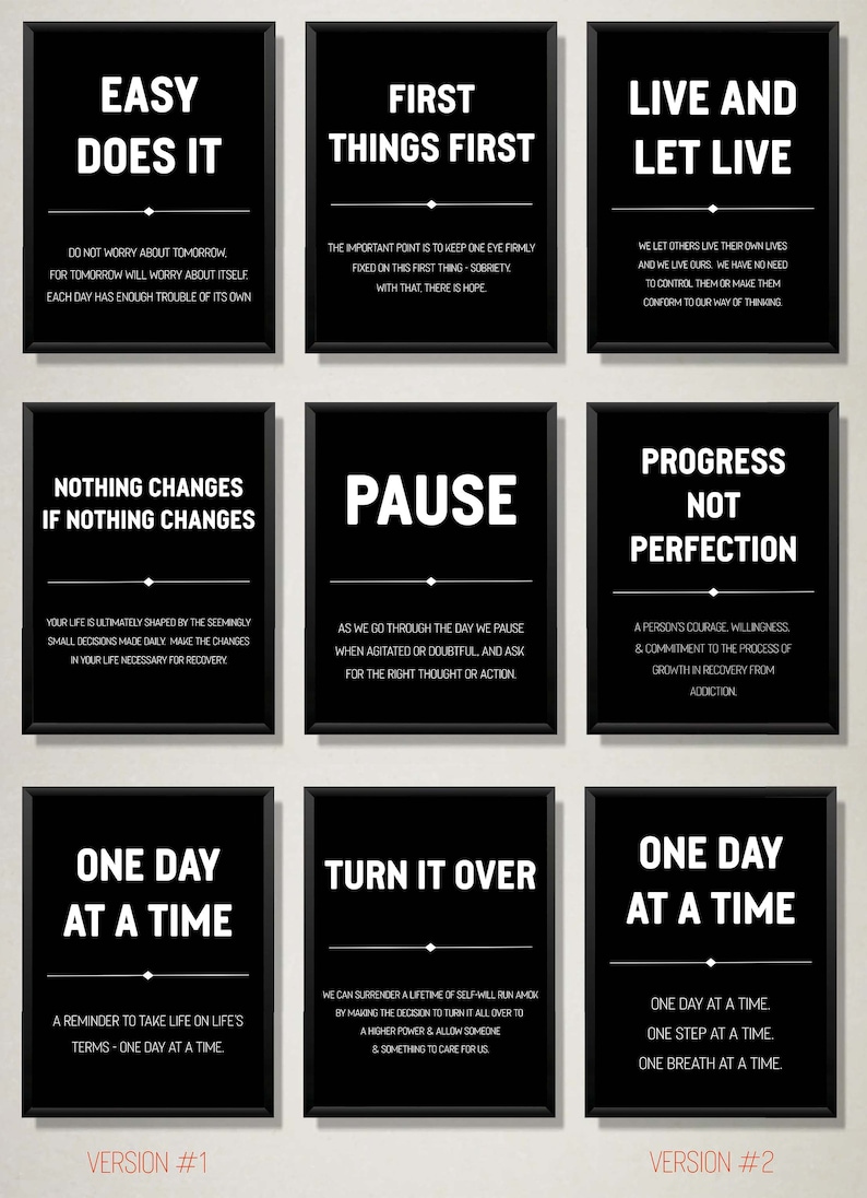 Sobriety Wall Art, Sobriety Gifts, AA Gifts, 12 Steps, Encouragement ...