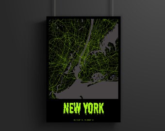 Map Poster, CUSTOM DIGITAL DOWNLOAD, Custom Color City Map, Modern Map ...