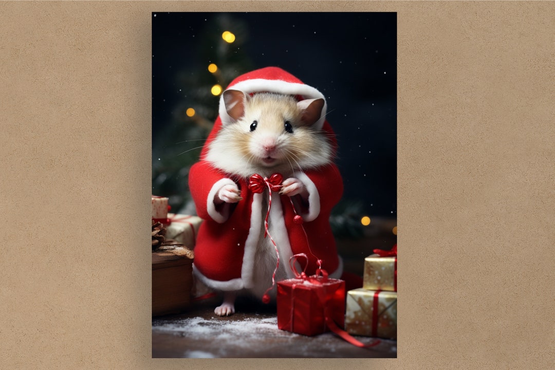Hamster Santa Claus Card Christmas Cards Cards for All Occasions ...