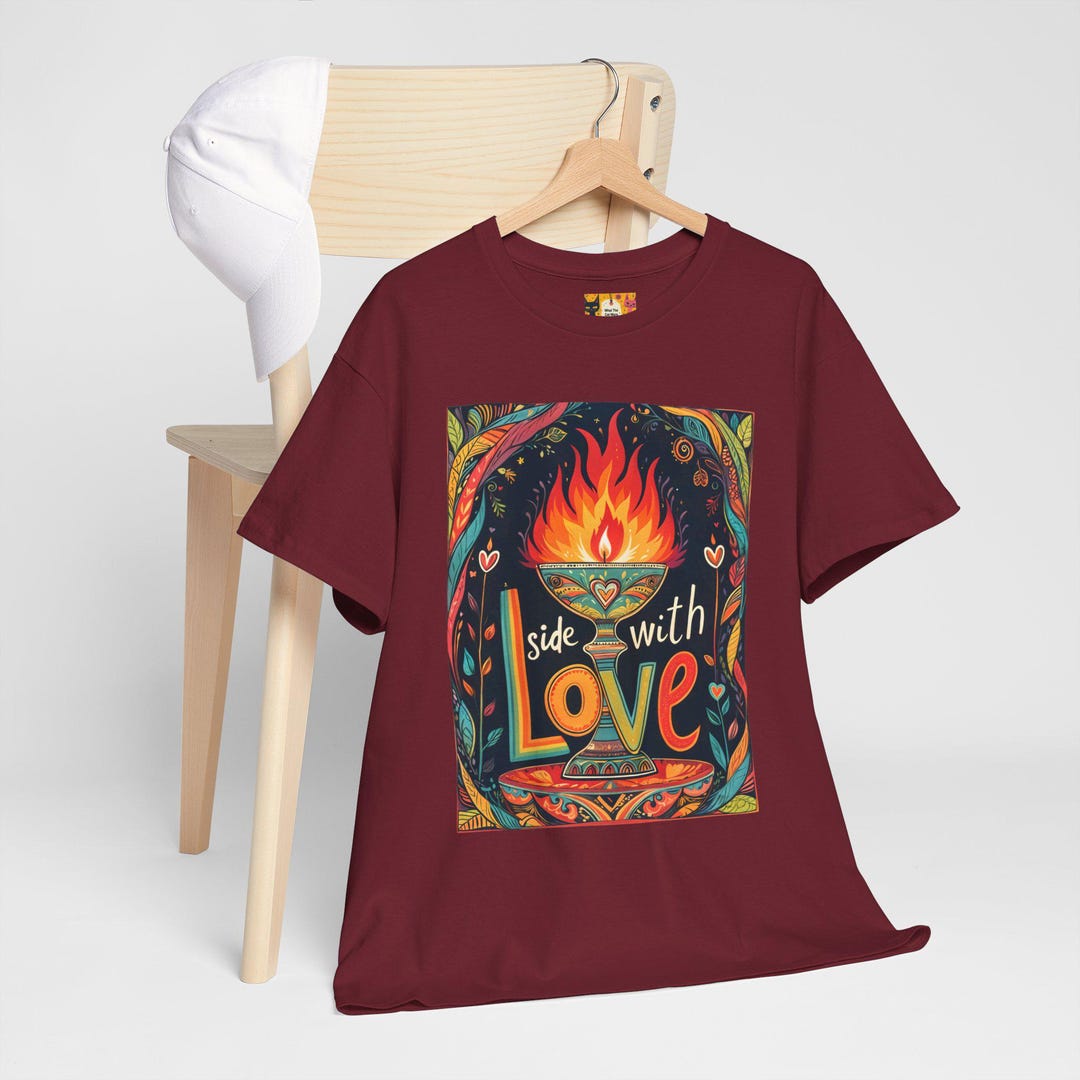 UU Flaming Chalice Rainbow T-shirt: LGBTQ Pride, Side With Love - Etsy