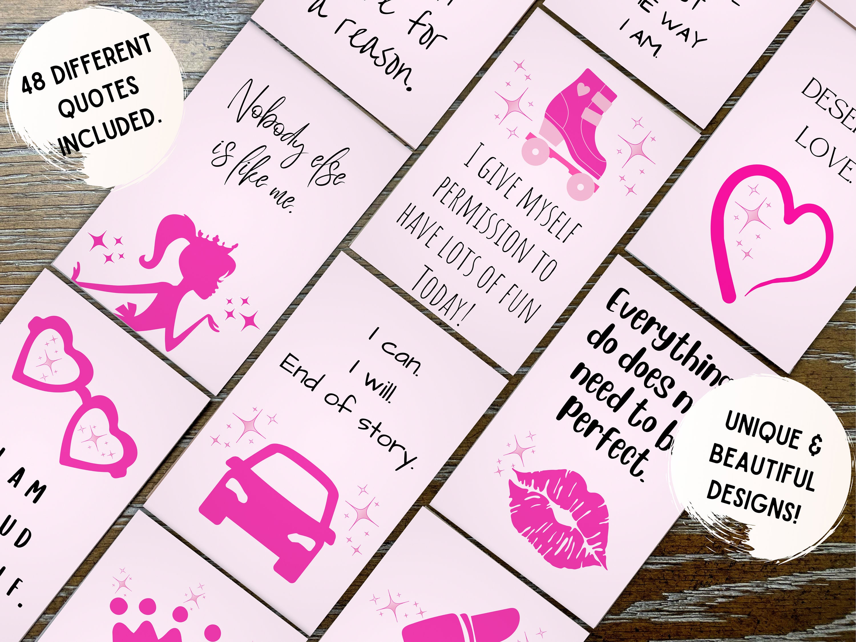 Printable Affirmation Cards, Pink Princess Barb Doll - Etsy