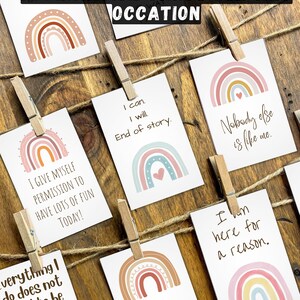 Printable Affirmation Cards, Colorful Rainbows - Etsy