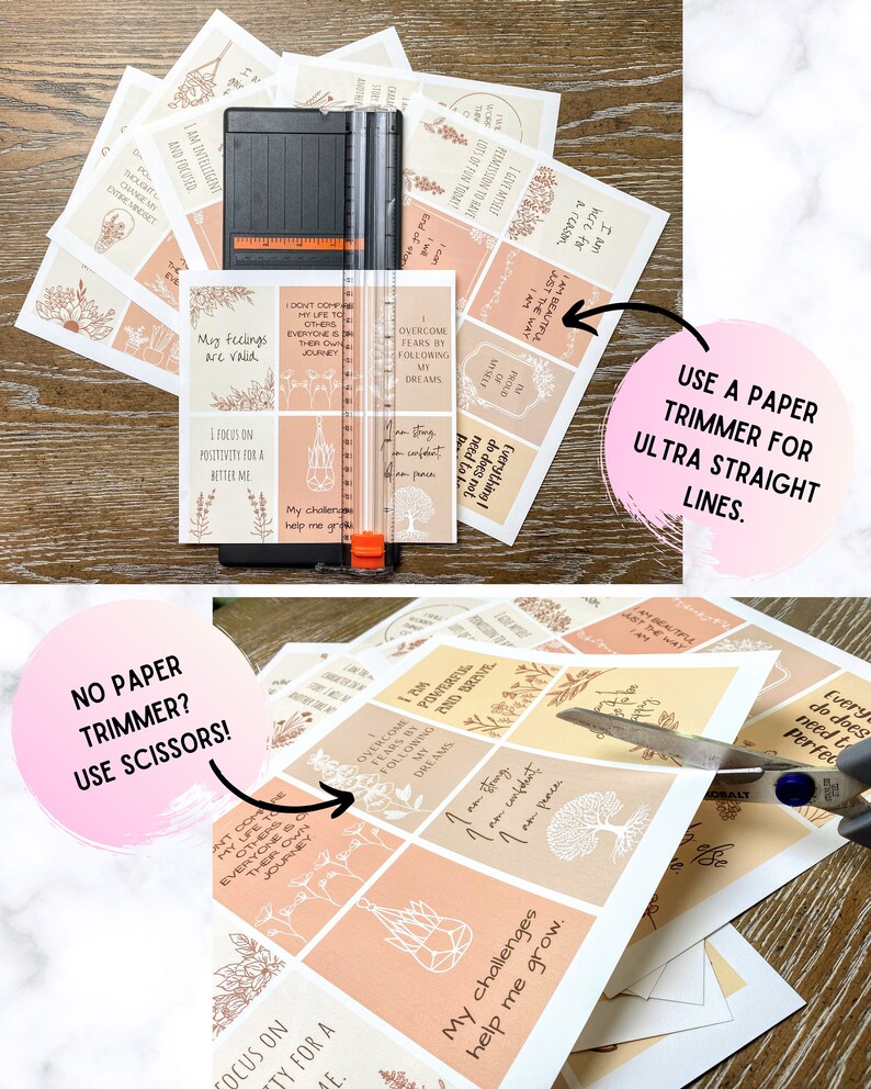 Printable Affirmation Cards, Boho Plants and Flowers - Etsy