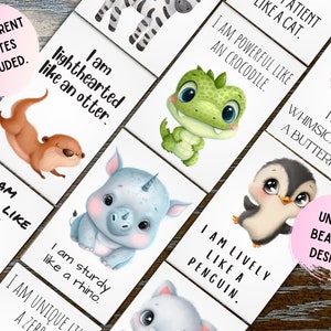 Printable Affirmation Cards, Adorable Zoo and Safari Animals for Kids ...