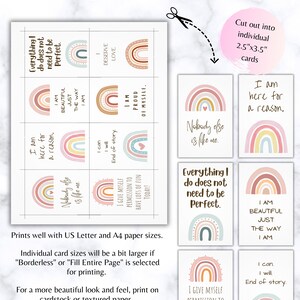 Printable Affirmation Cards, Colorful Rainbows - Etsy