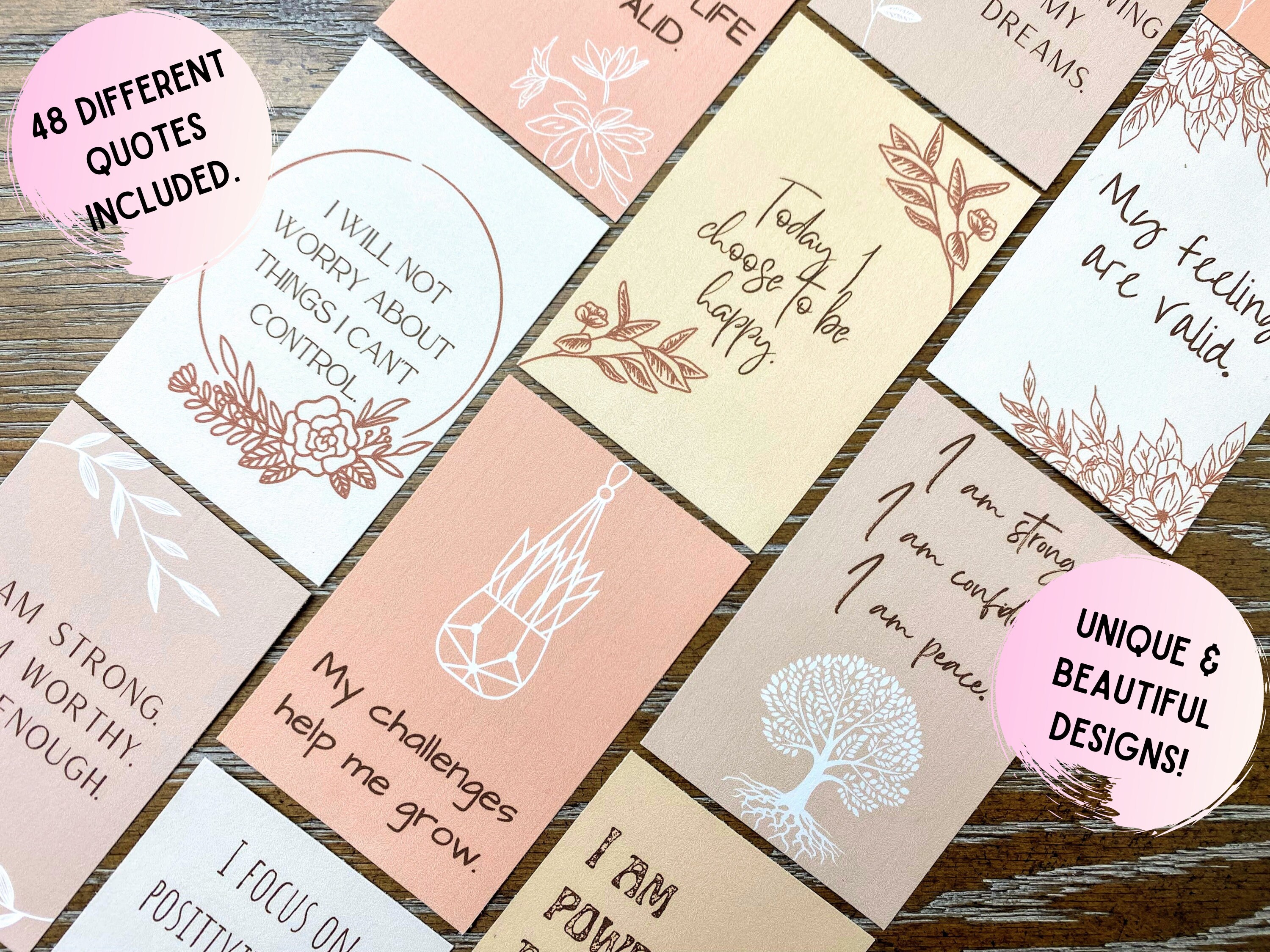 Printable Affirmation Cards, Boho Plants and Flowers - Etsy Australia