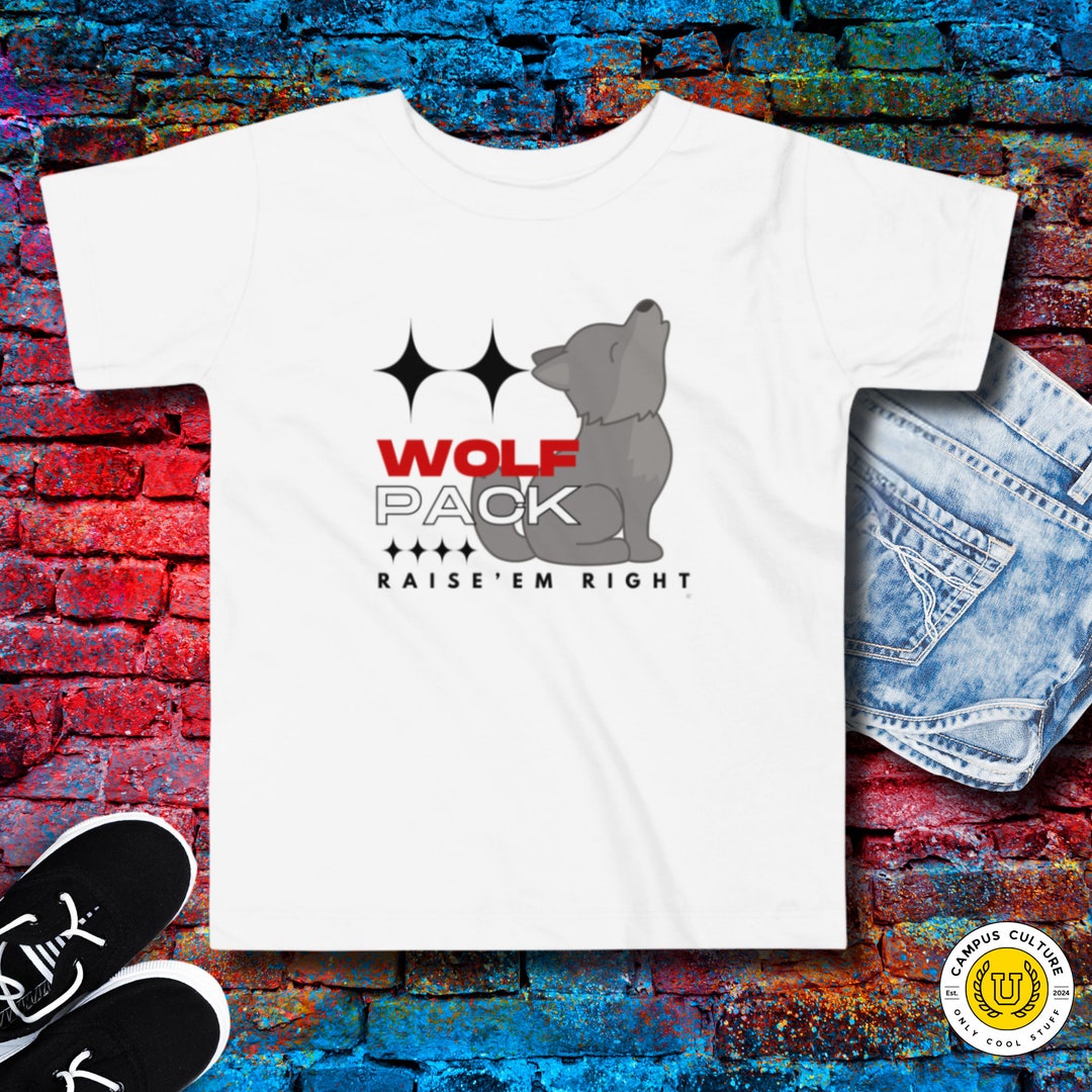 Wolfpack Howl Raise 'em Right Toddler Short Sleeve Tee T-shirt 2T-5T ...