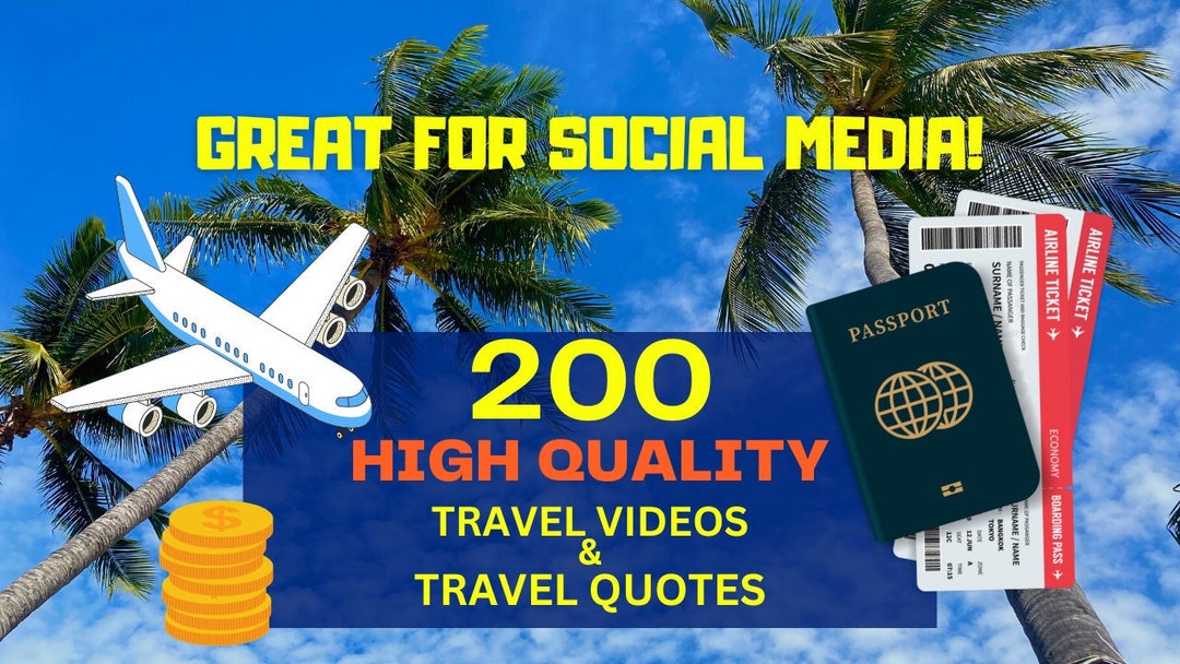 200 High Quality Travel Videos & Quotes - Great for Social Media, Blogs ...