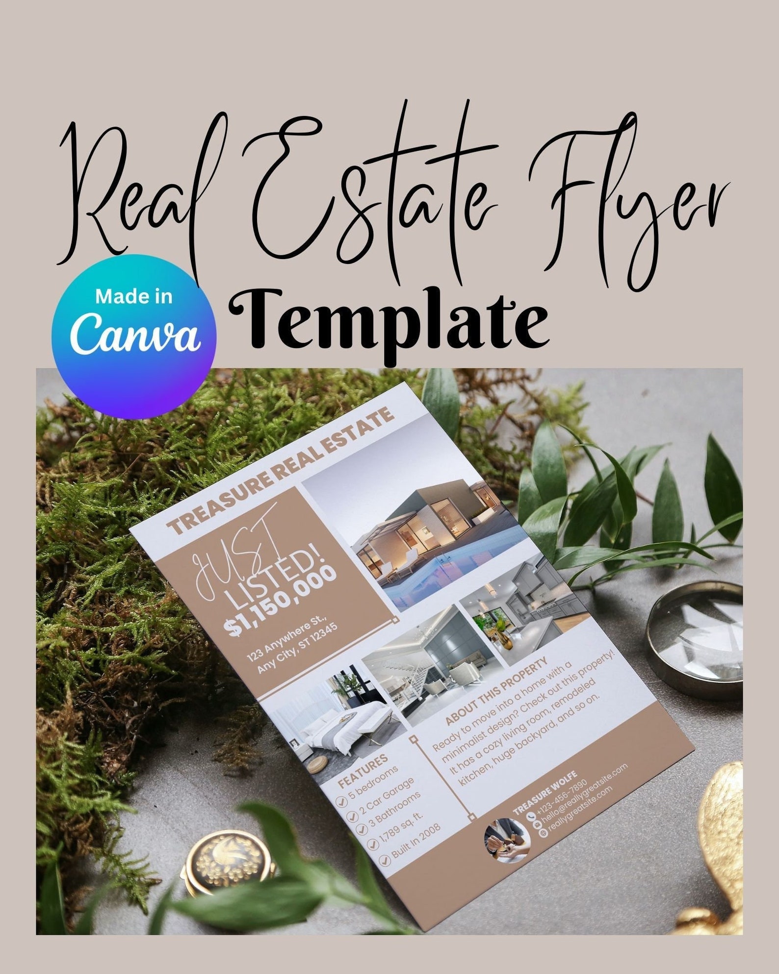 Real Estate Listing Flyer Template Real Estate Marketing - Etsy