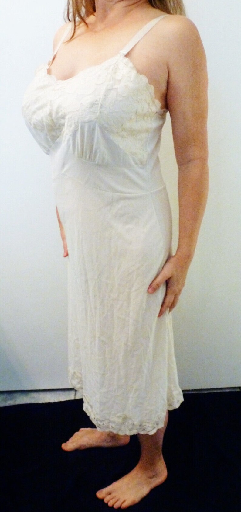Rare 1950S Tall Girl by Admiration Gorgeous Vintage White Lacy Full Slip 38 Gvc - Etsy