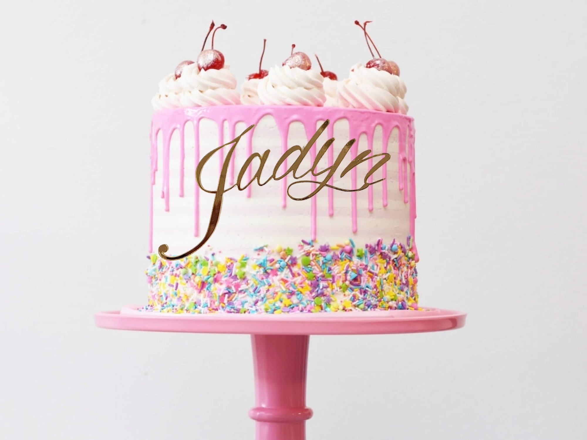 Custom Personalized Birthday Cake Topper, Name, Anniversary, Monogram ...