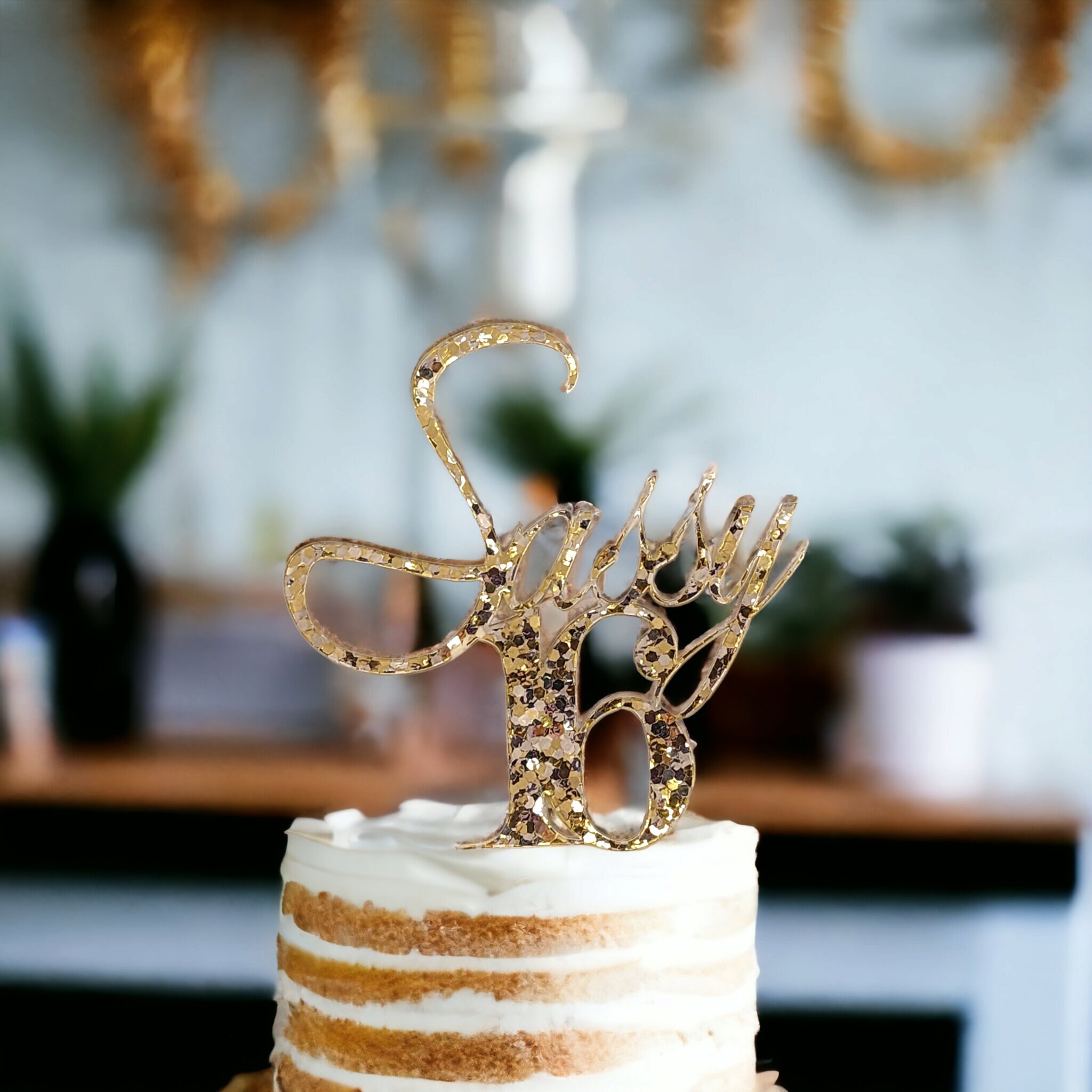 Custom Acrylic Cake Topper | Personalized Name, Age, Party Decoration ...