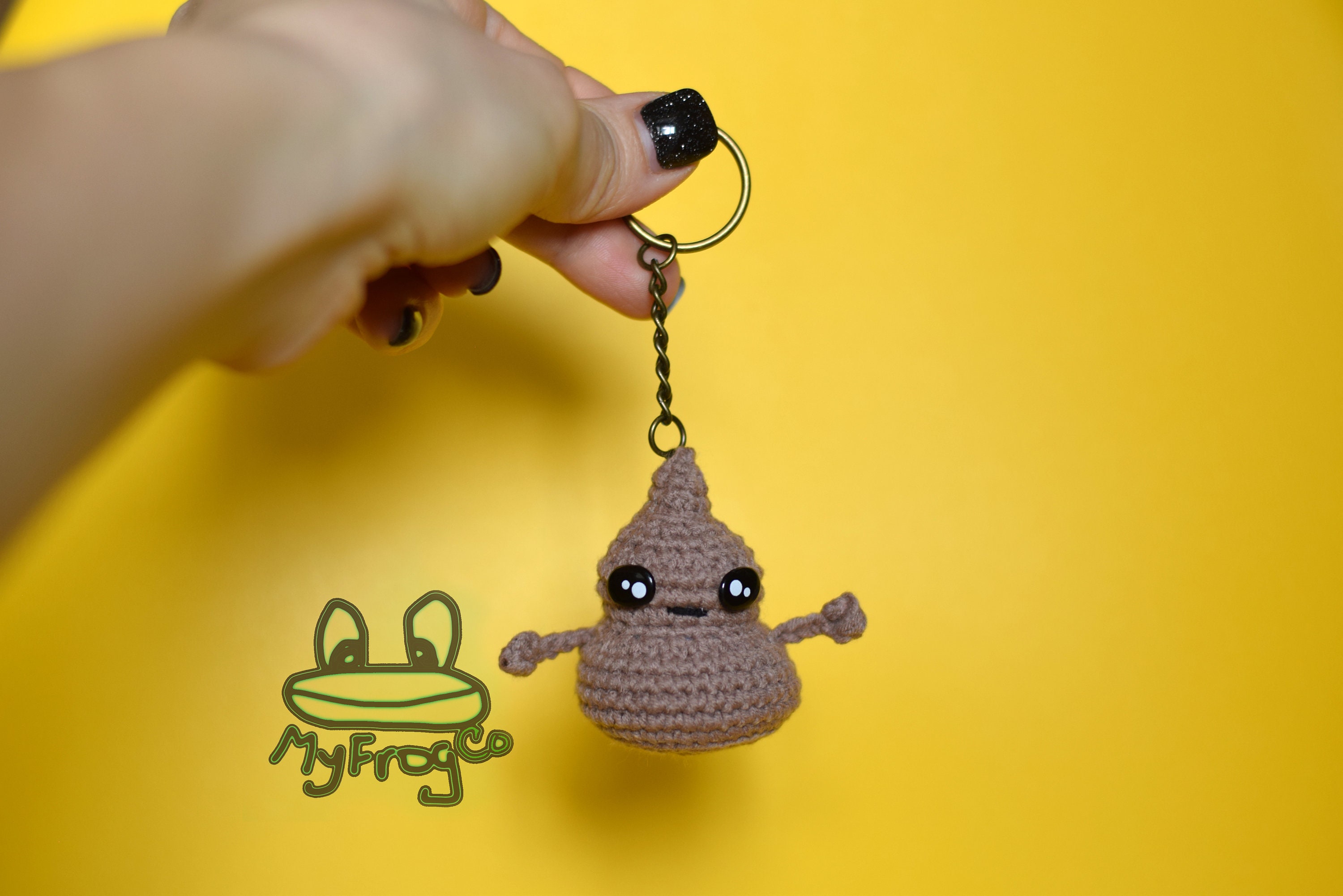 Poop Crochet Car Hanger Charm Amigurumi, Rear View Mirror Crochet Car ...