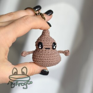 Poop Emoji Crochet Keychain Pattern, Amigurumi Positive Poop Crochet ...