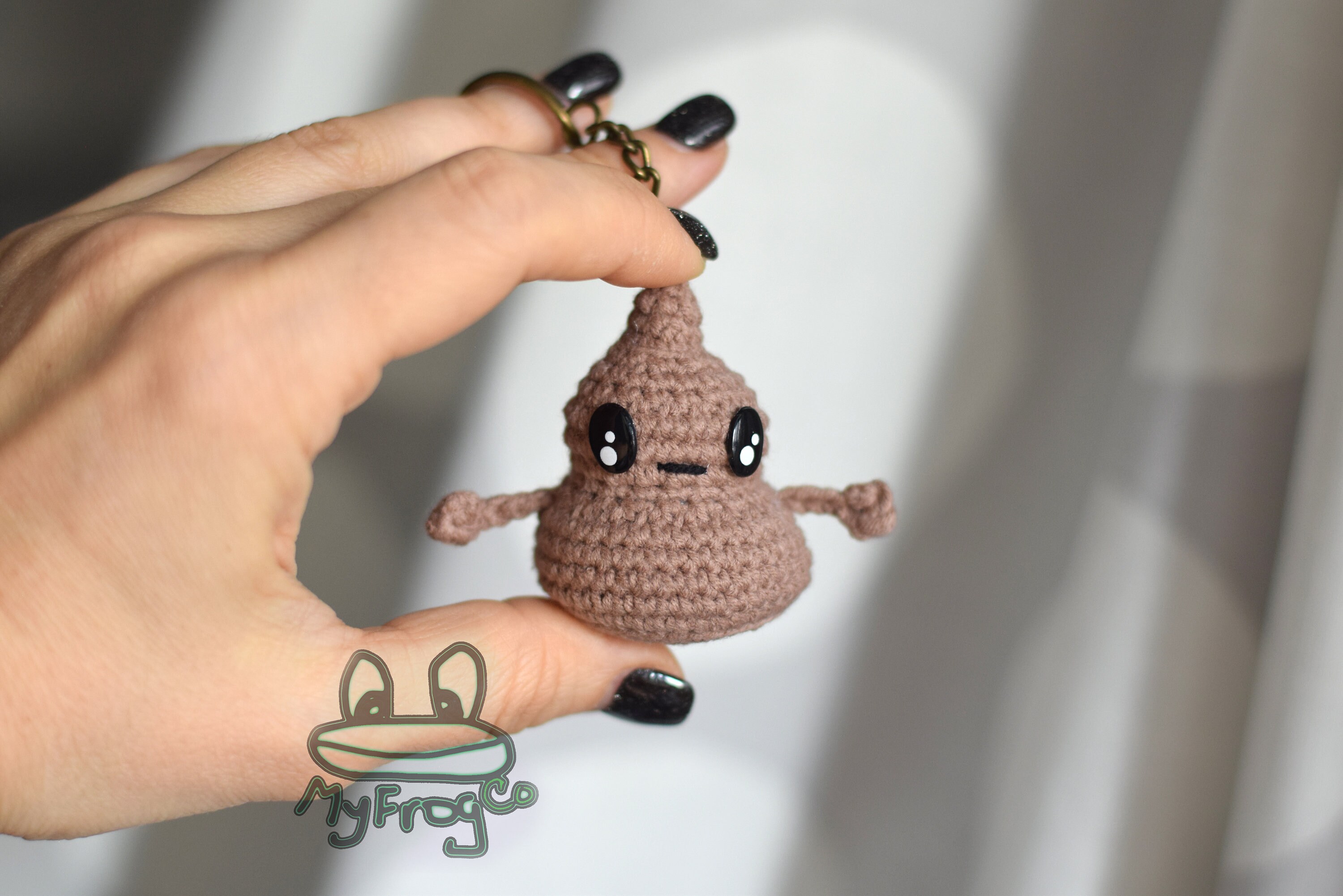Poop Emoji Crochet Keychain Pattern, Amigurumi Positive Poop Crochet ...