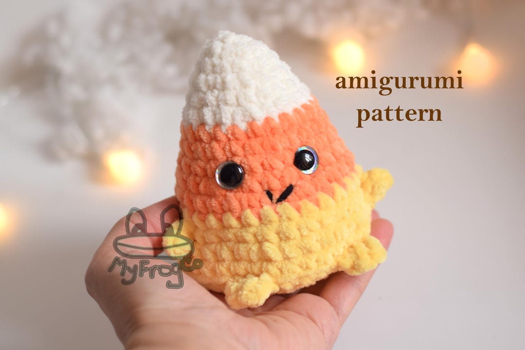Halloween Candy Corn Plushie Crochet Pattern, Candy Corn Stuffed Toy ...