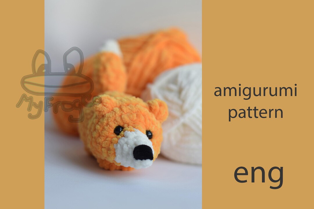 Fox Crochet Pattern Fall Decor, Thanksgiving Decor Autumn Desk Pet ...