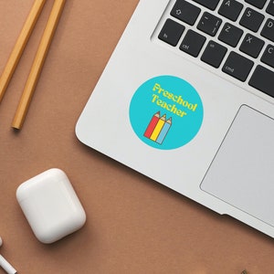 Preschool Teacher|circle Sticker|daycare Teacher|teacher Gift|water ...
