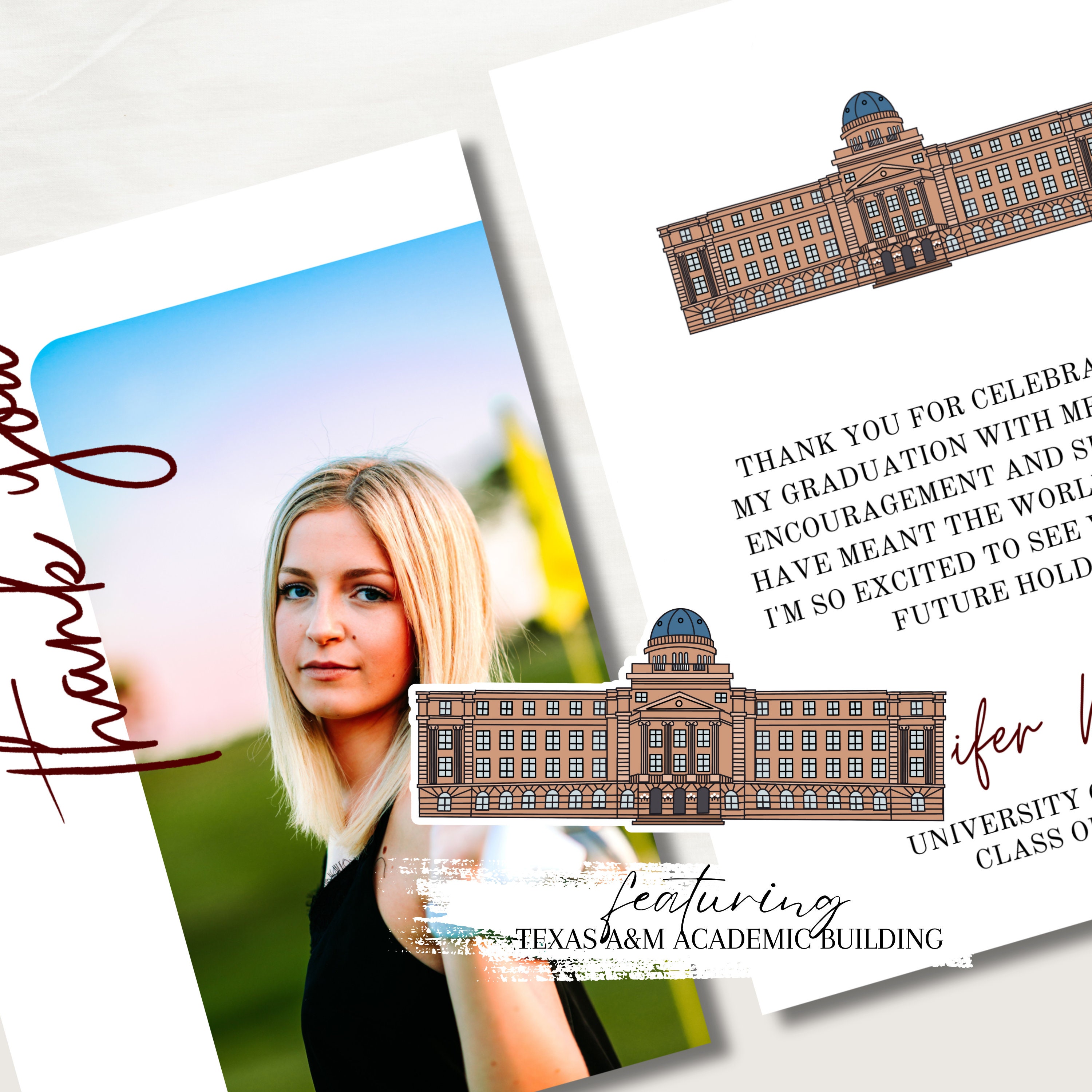 Texas A&M University Graduation Invitation Template, TAMU Minimalist ...