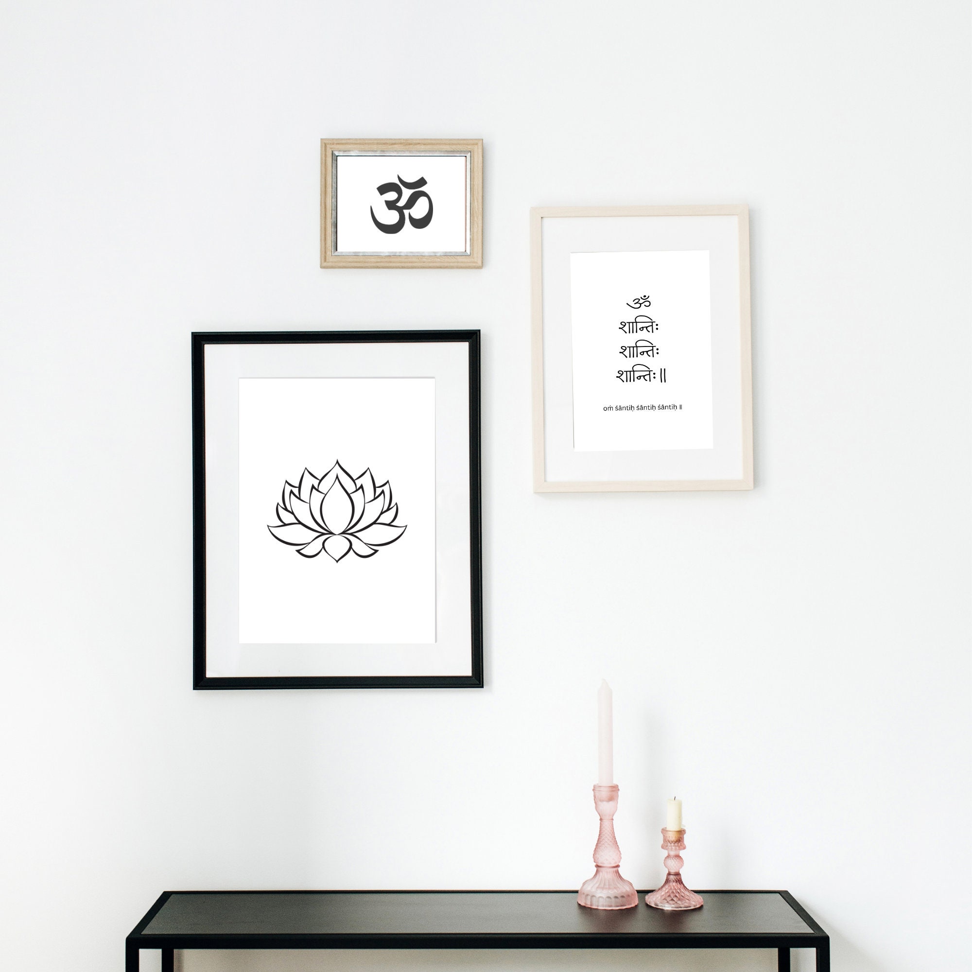 Peace Mantra, Om Shanti Shanti Shanti, Sanskrit Mantra Print, Yoga ...