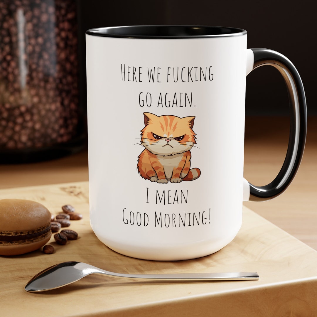 Funny Grumpy Cat Mug Funny Coffee Mug Fucking Glorious Morning Mug Cat ...