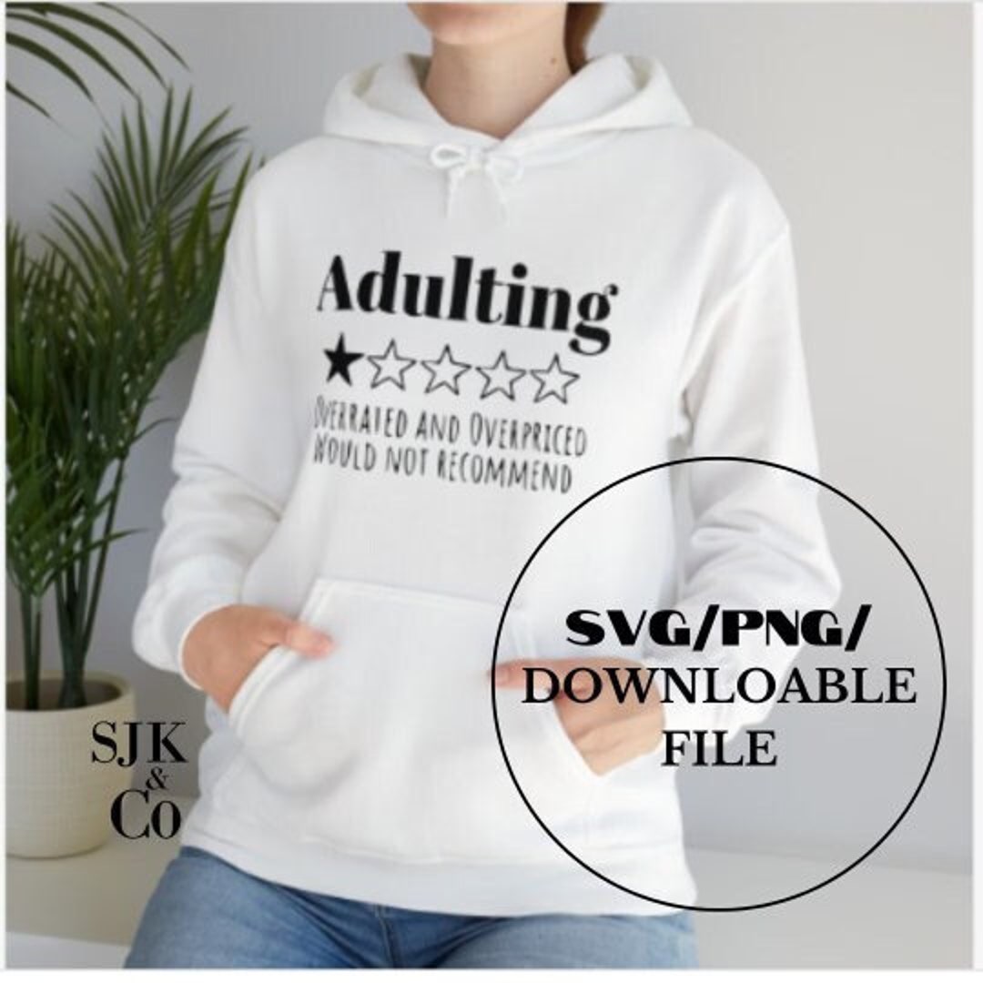 SVG Adulting Designs PNG Printable Rated One Star Adulting Tote Designs ...