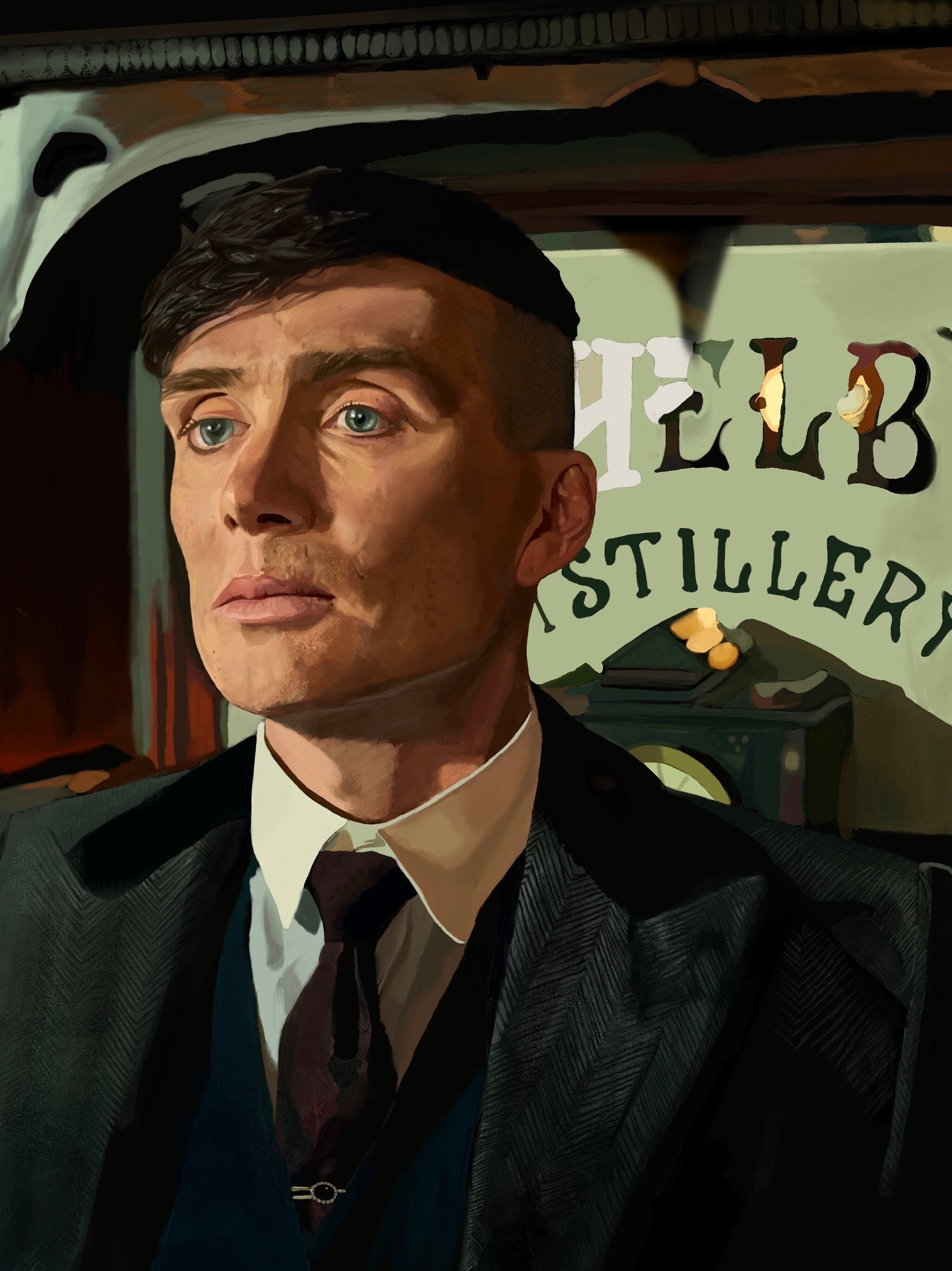 Hand-painted Thomas Shelby - Etsy