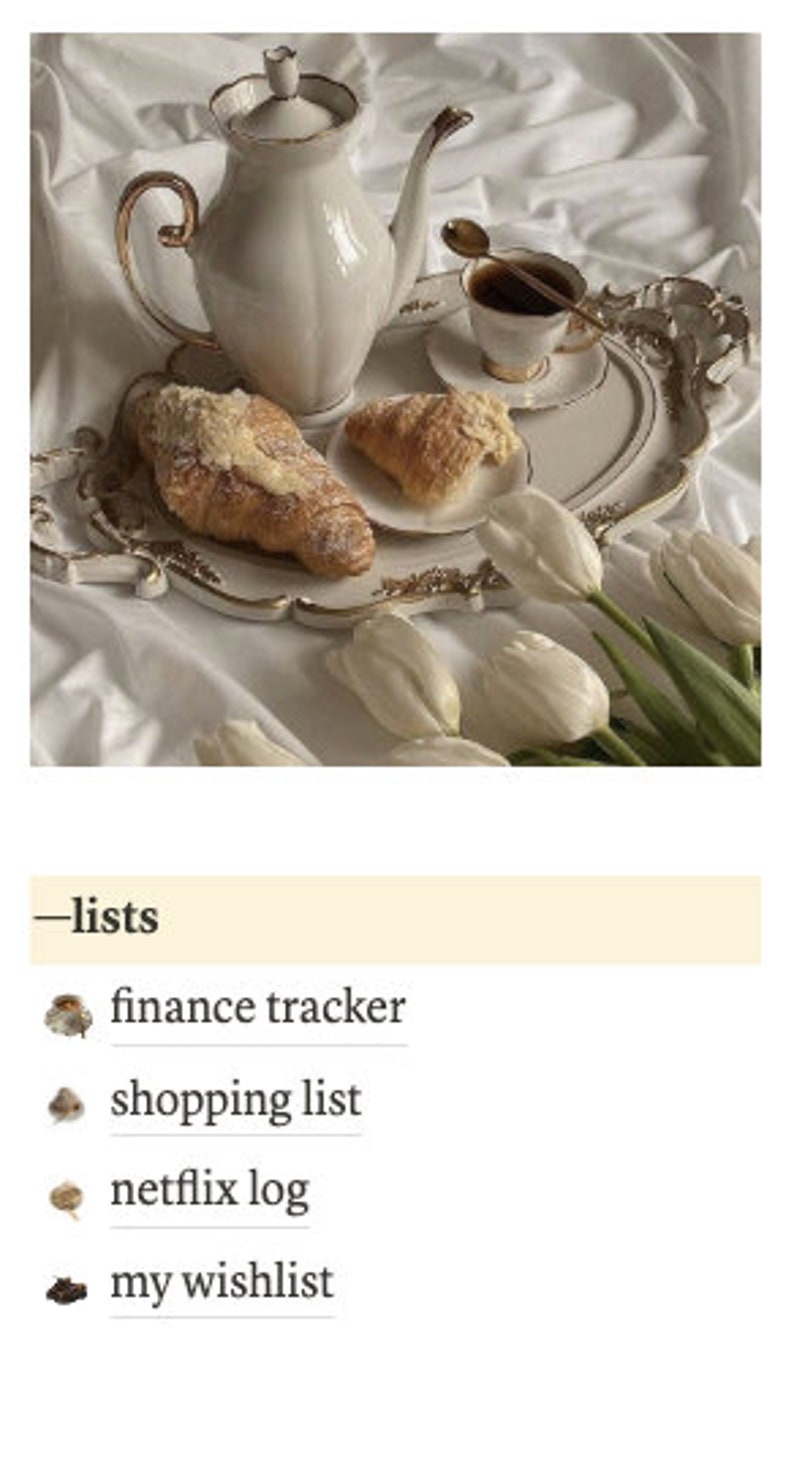 Notion Layout Old Money/light Academia Theme - Etsy