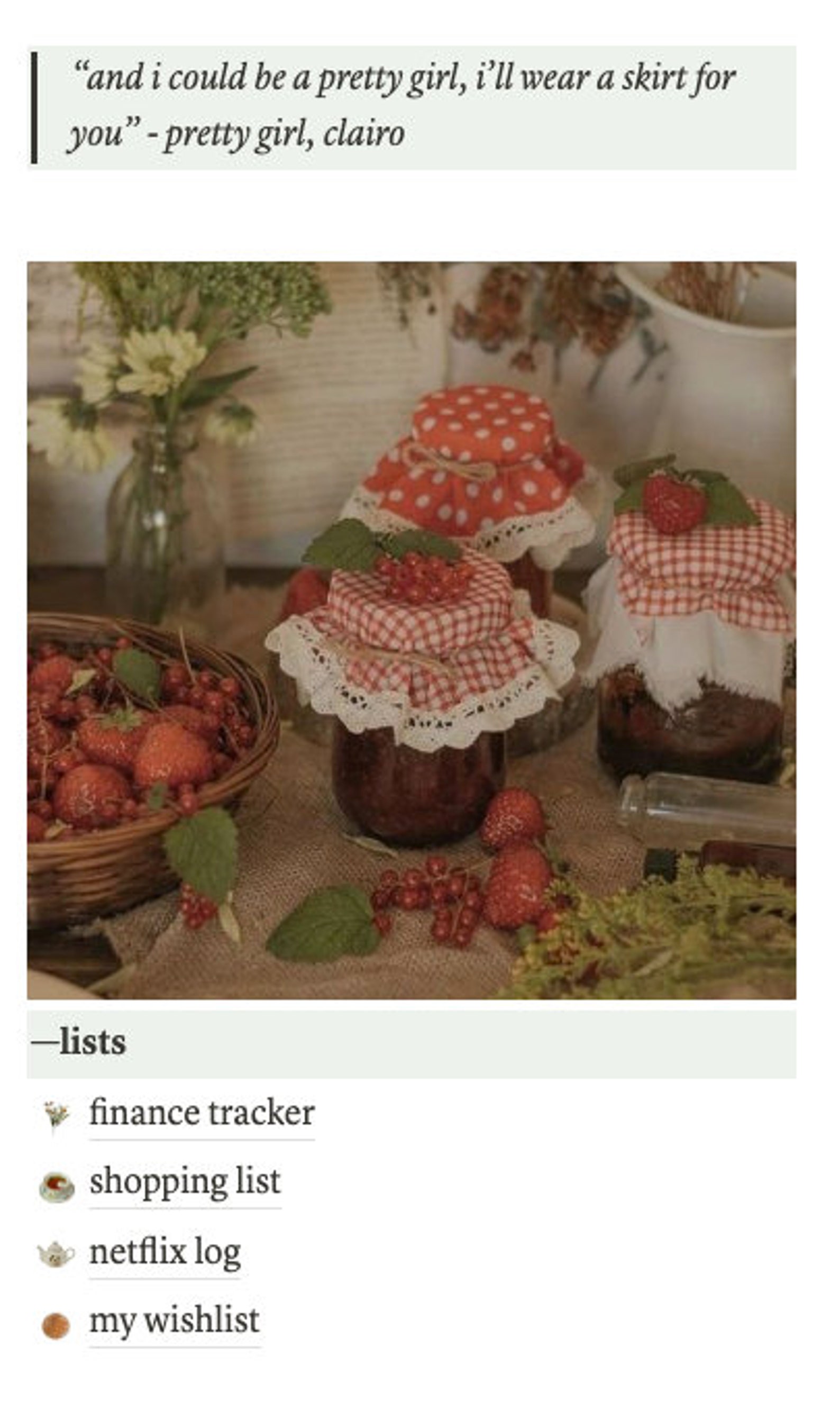 Notion Layout Cottagecore/fairycore Theme - Etsy