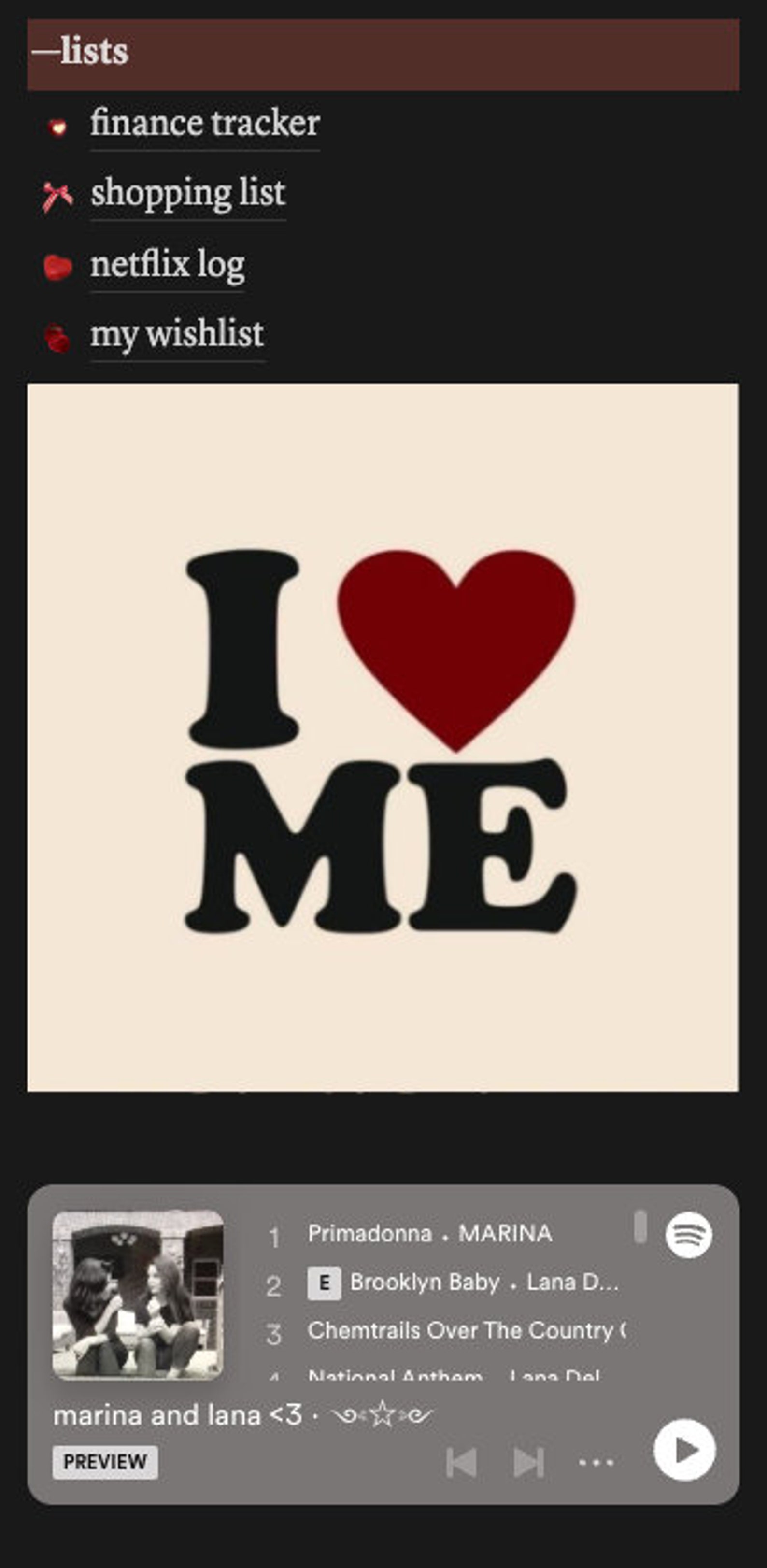 Notion Layout Femme Fatale/dark Red Theme - Etsy