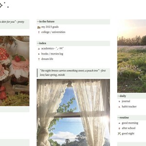 Notion Layout Cottagecore/fairycore Theme - Etsy