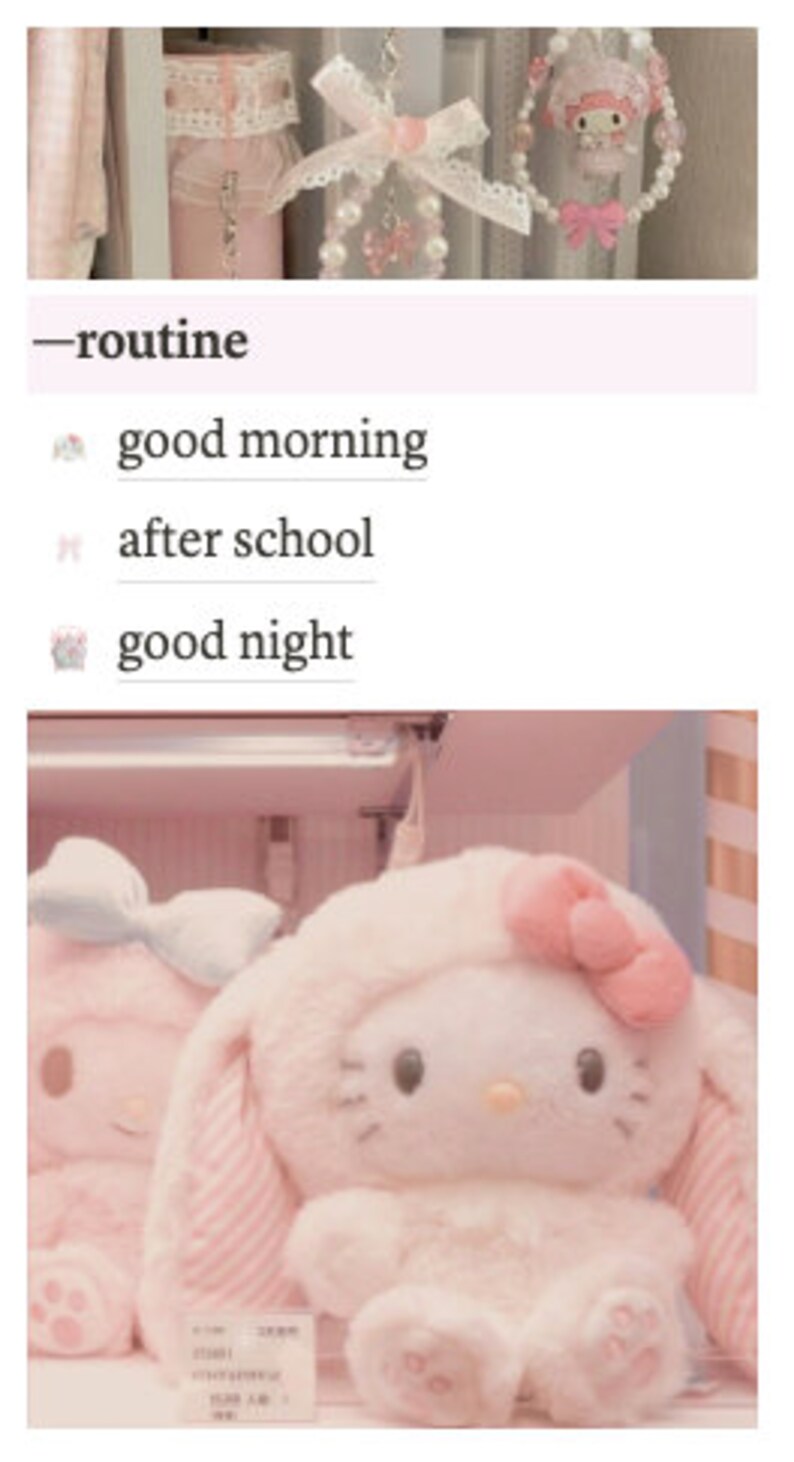 Notion Layout ~ Kawaii Theme - Etsy