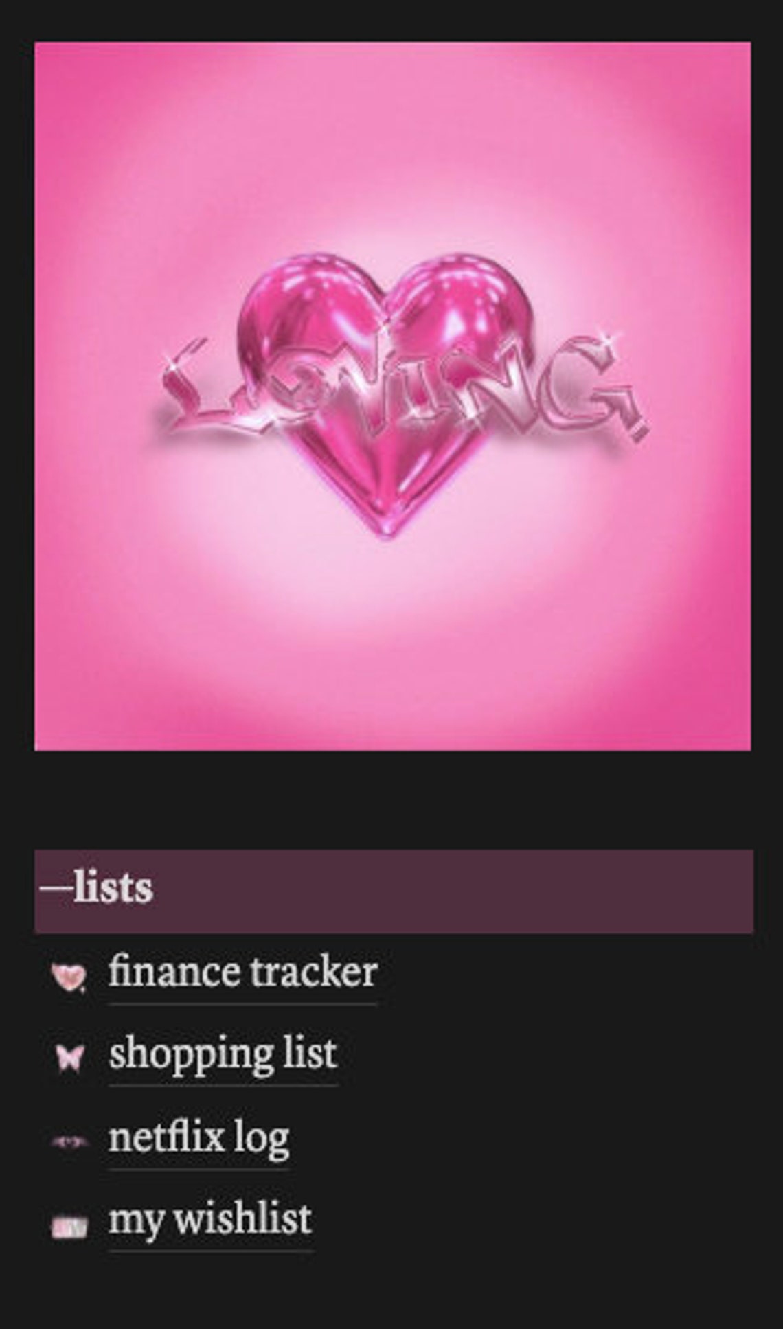 Notion Layout Pink Y2k Theme - Etsy