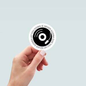 Rick Roll Astley Fun Record Turntable Retro Sticker Never Gonna Give ...