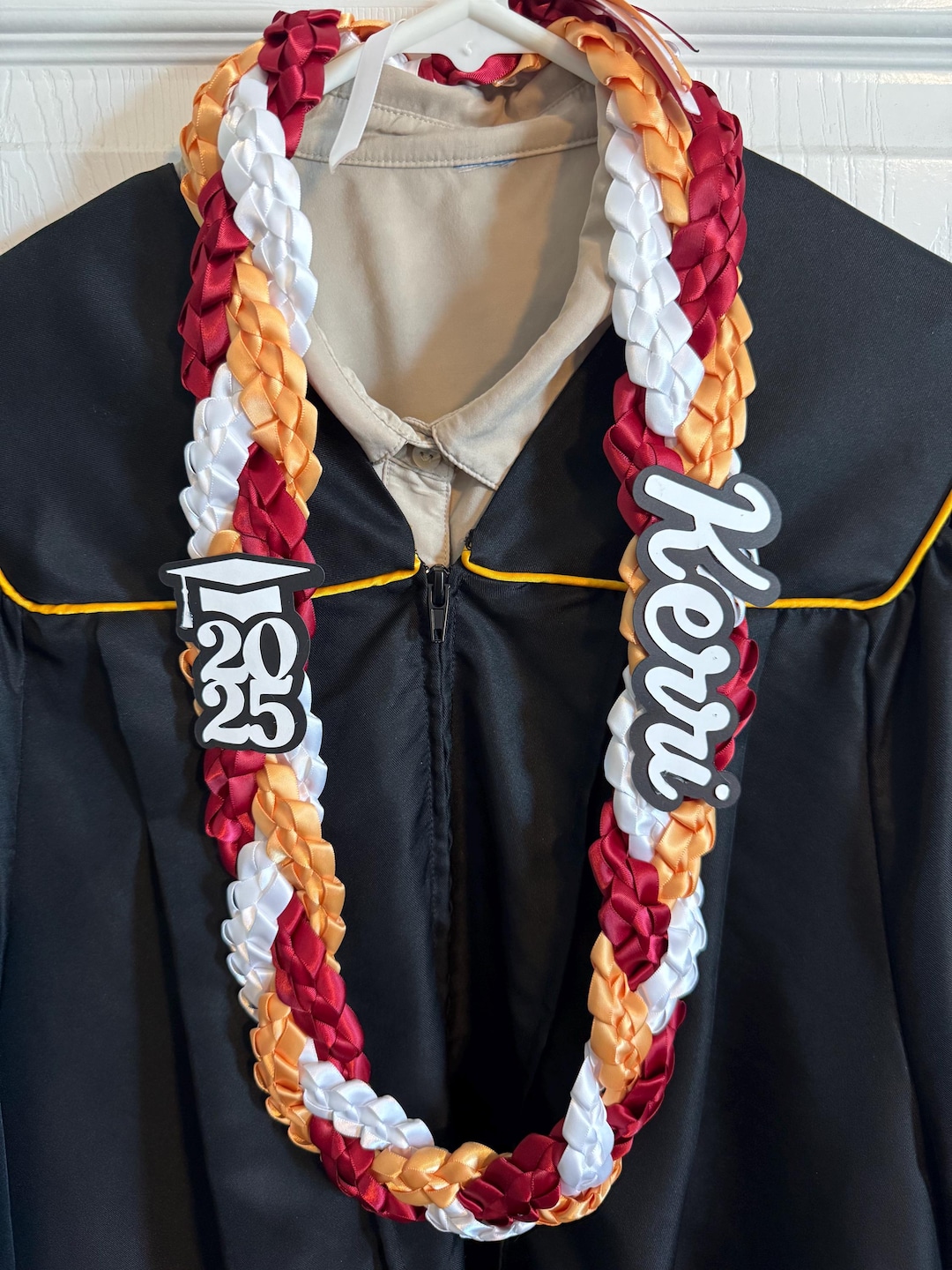Braided Tri-color Graduation Grad Lei With Customization - Senior Night ...