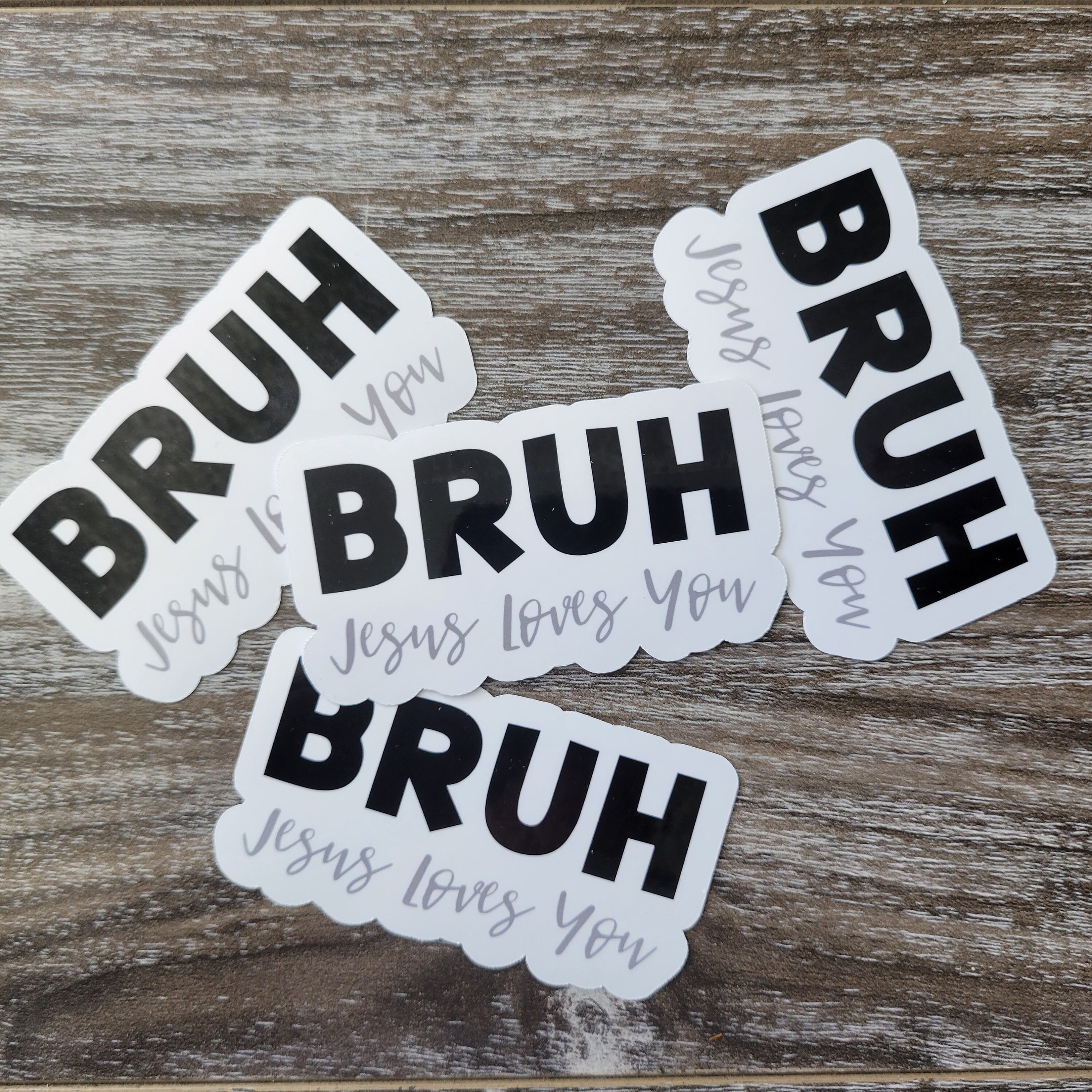 BRUH, Jesus Loves You Christian Sticker Church Gift Sunday School Back ...