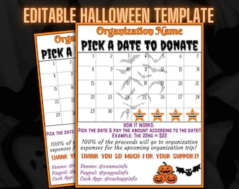 PTA Fundraiser Template, PTO Fundraiser, Pick a Date Calendar, Sponsor ...