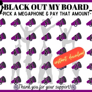 Cheer, Purple Black Out My Board, Pick a Date to Donate Fundraiser, Pay ...