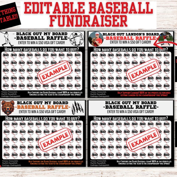 Baseball Raffle - Etsy