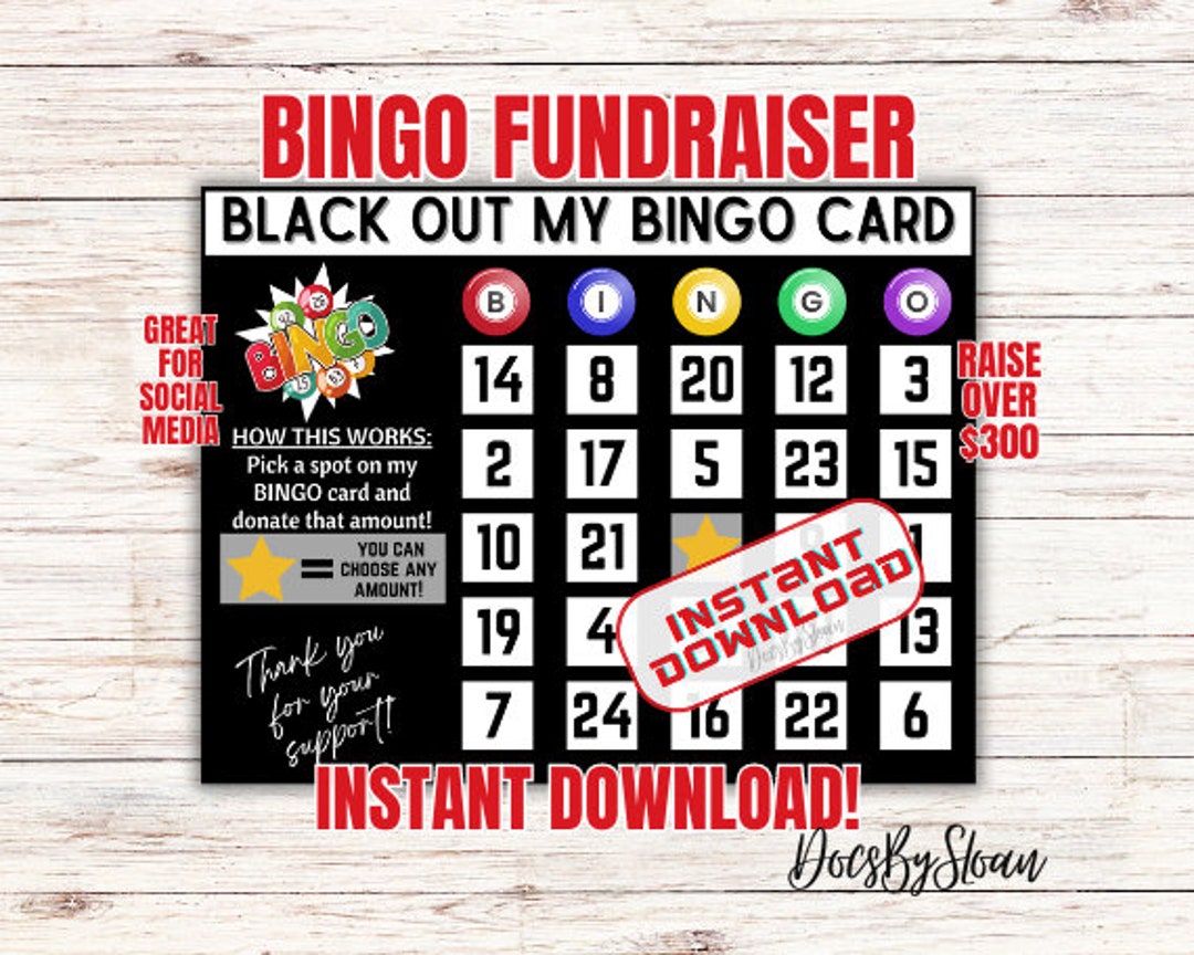 BINGO Fundraiser, Fun Fundraiser, Interactive Fundraiser, Black Out My ...